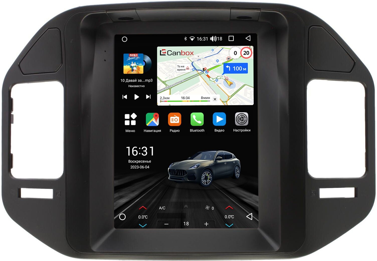 Штатная магнитола Mitsubishi Pajero 3, Montero 3 1999-2006 Canbox M-Line (Tesla) 9.7" 2/32 5620-MI066A Android 10 (4G-SIM, DSP, QLed)