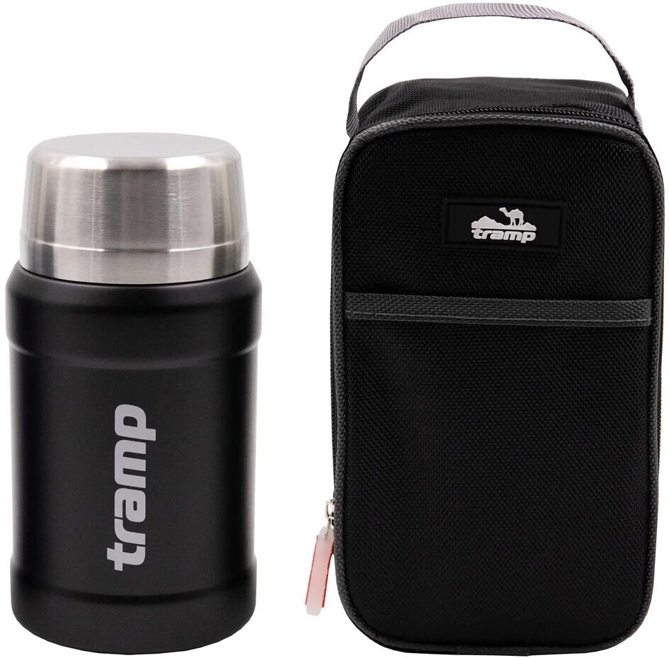 Tramp Термос с широким горлом 0.8 л с сумкой, TRC-132, черный