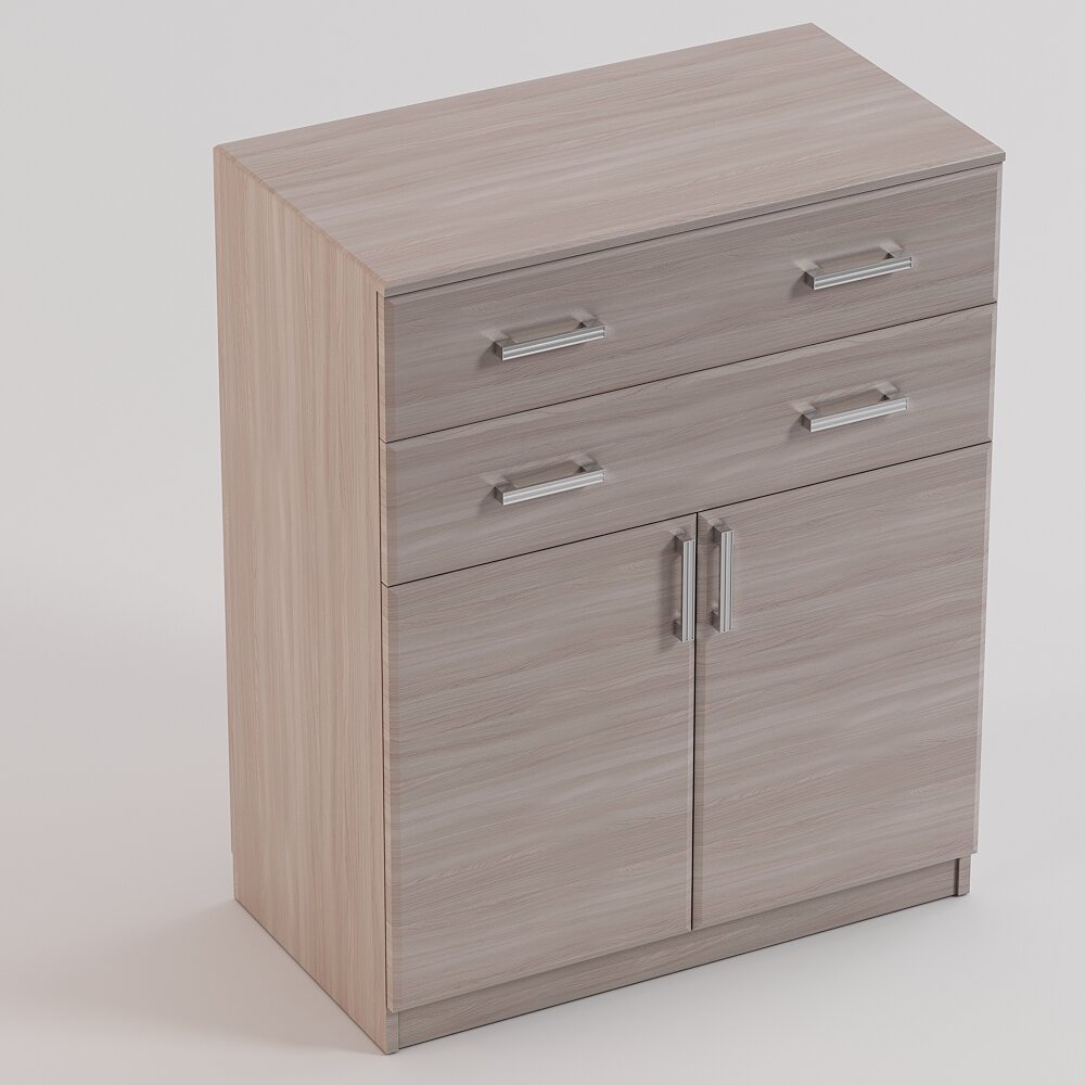 Тумба ТМ-49 (ШхГхВ) (800х420х1006)мм, 39 кг, ясень шимо светлый, 2 ящика, 2 дверки, "Колизей мебель"