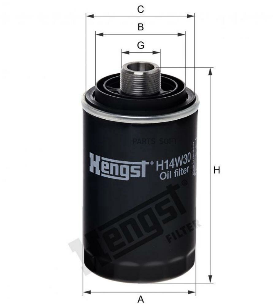 HENGST H14W30 Фильтр масляный