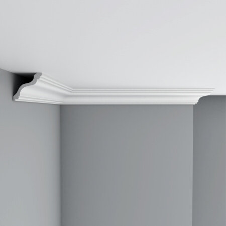 Плинтус Потолочный Гладкий Decomaster 96514 В70хШ70хД2400 мм / Коска.