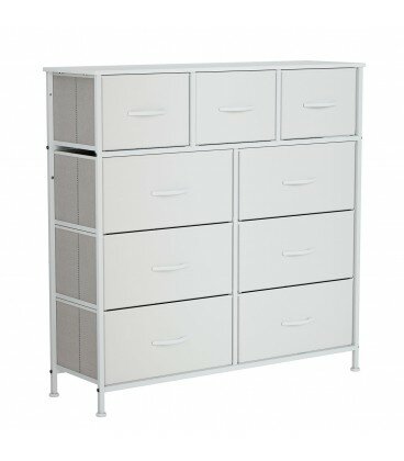 Комод Leset Линкс 9 ящ, Каркас Белый, ящики Белые