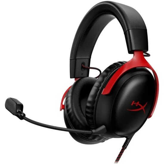 Игровые наушники Hyperx CLOUD III, проводные (3.5 mm), черный/красный