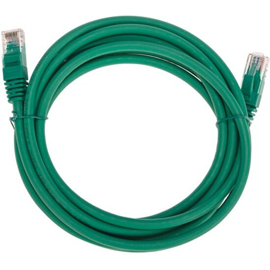 Патч-корд U/UTP Rexant cat 6, медь, LSZH (негорючий), 3 м, RJ45-RJ45, 26AWG, зеленый