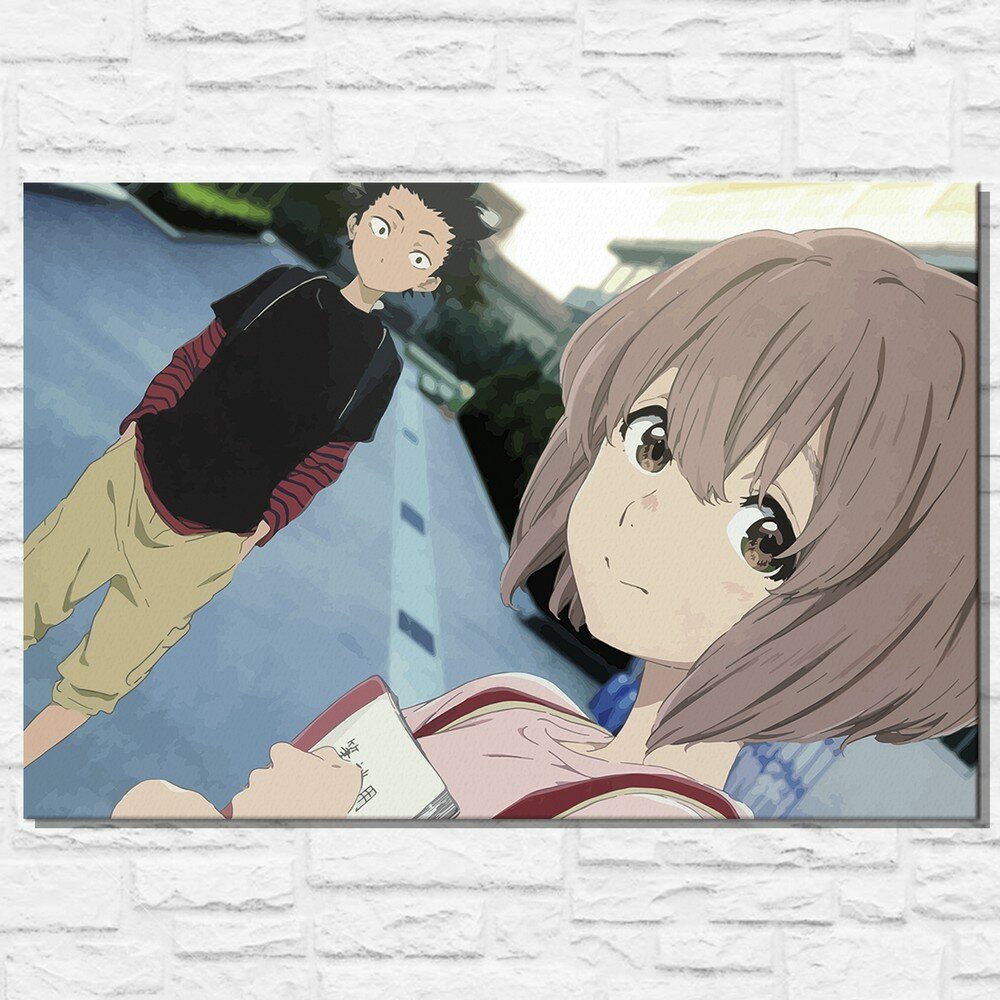 Картина по номерам на холсте аниме Форма голоса (Koe No Katachi, манга) - 15109 Г 60x40