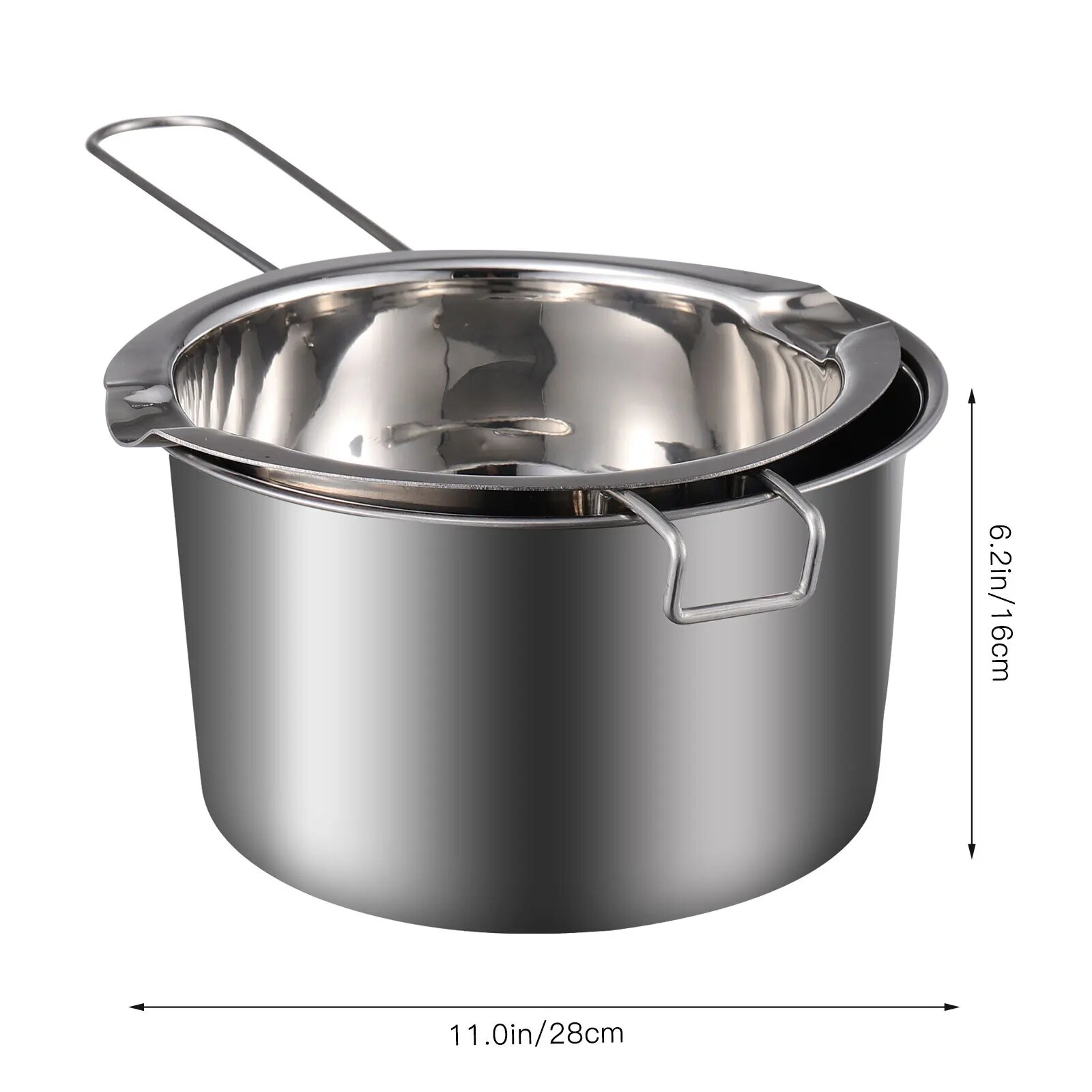 Двойной котел из нержавеющей стали A6621 600ml