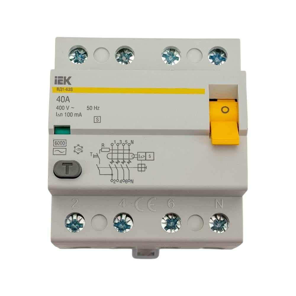 IEK УЗО ВД1-63S 4Р 40А 100мА MDV12-4-040-100