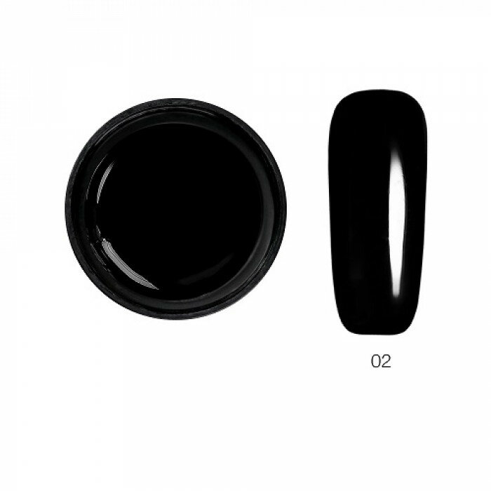 ELPAZA, Гель-краска Gel Paint № 02, черная (5 мл)