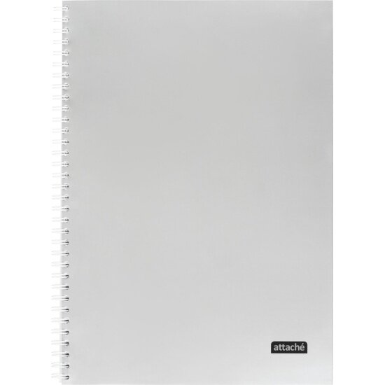Тетрадь общая Attache А4 96л Metallic Стальной клетка, греб, картон, фольга