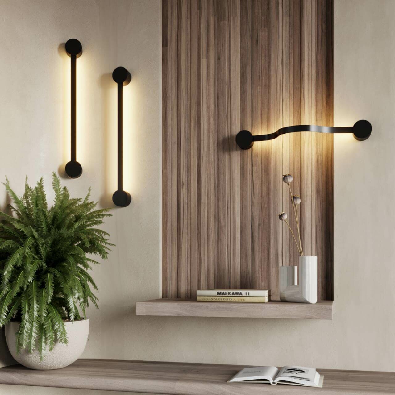 Настенный светодиодный светильник бра Odeon Light Hightech Stich 6667/12WL