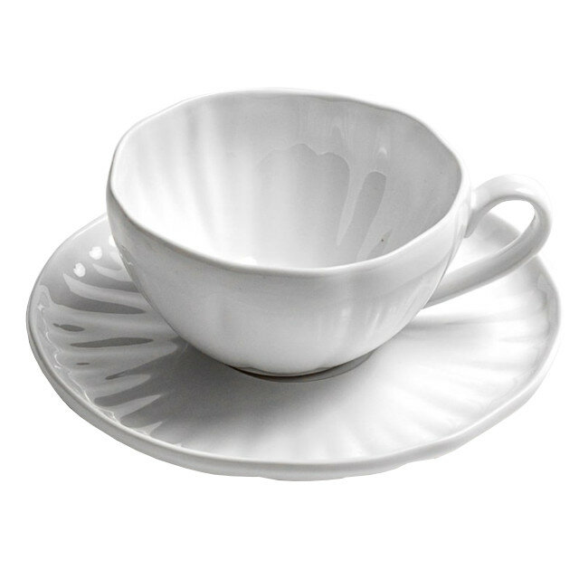 STENOVA HOME Lotus чашка с блюдцем 250 мл фарфор белый стильная сервировка посуда