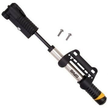 Насос Giyo GP-21 9" двухходовый, алюминиевый с манометром, для всех типов ниппелей велосипеда