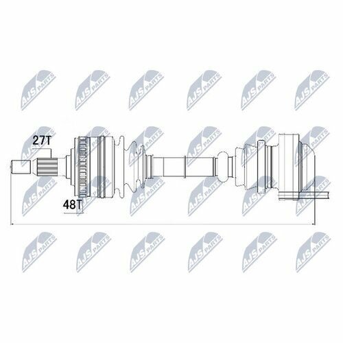 Вал приводной Nty NPWME020 для Mercedes V-CLASS 638/2, Vito 638
