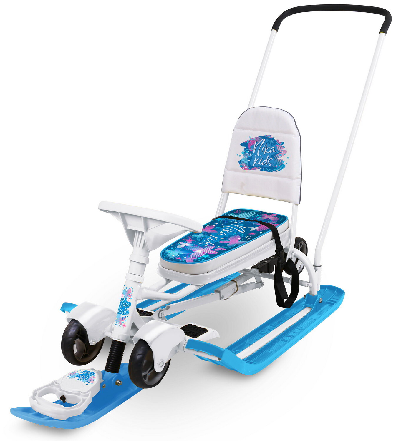 Снегокат Ника Тимка спорт 6 ТС6 с бабочками на темном