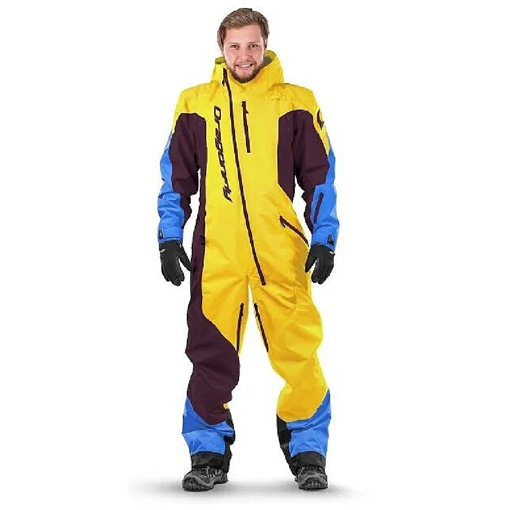 Комбинезон зимний, слитный DRAGONFLY Ski premium , мужской(ие), желтый/синий, размер XXL