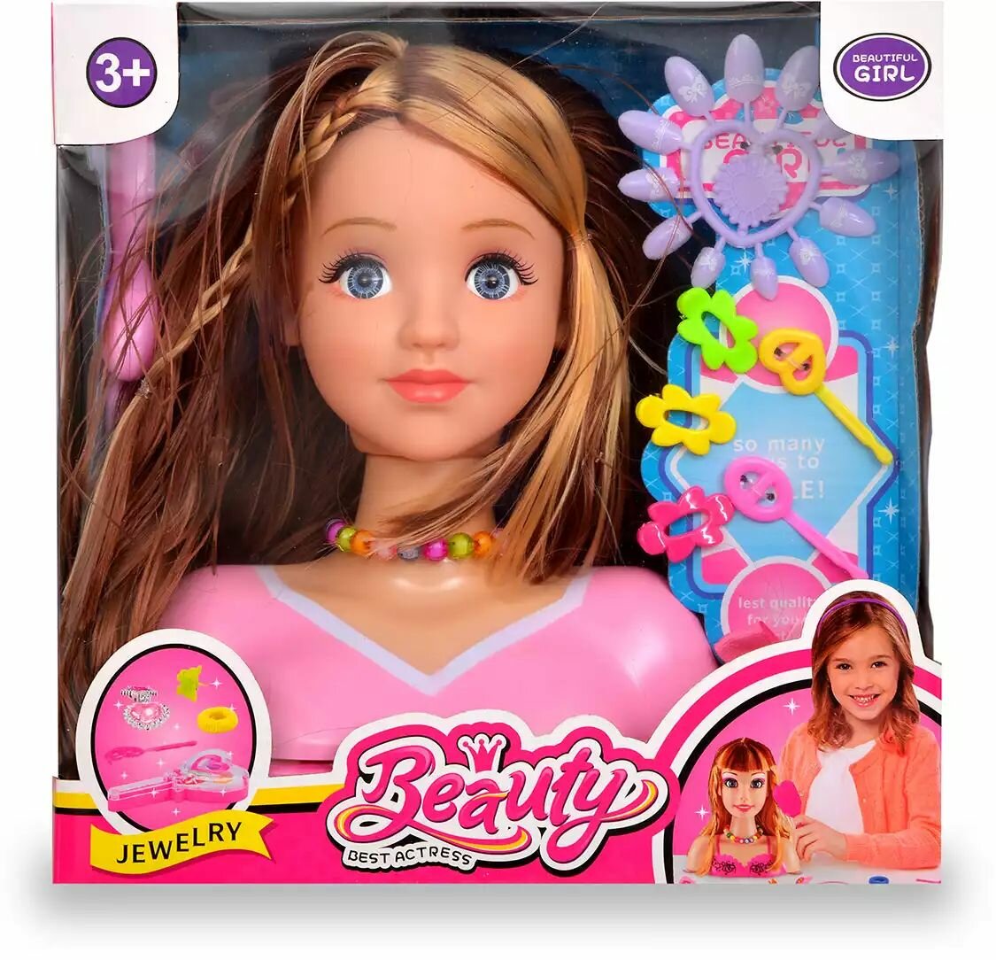 Кукла манекен для причесок и макияжа с аксессуарами