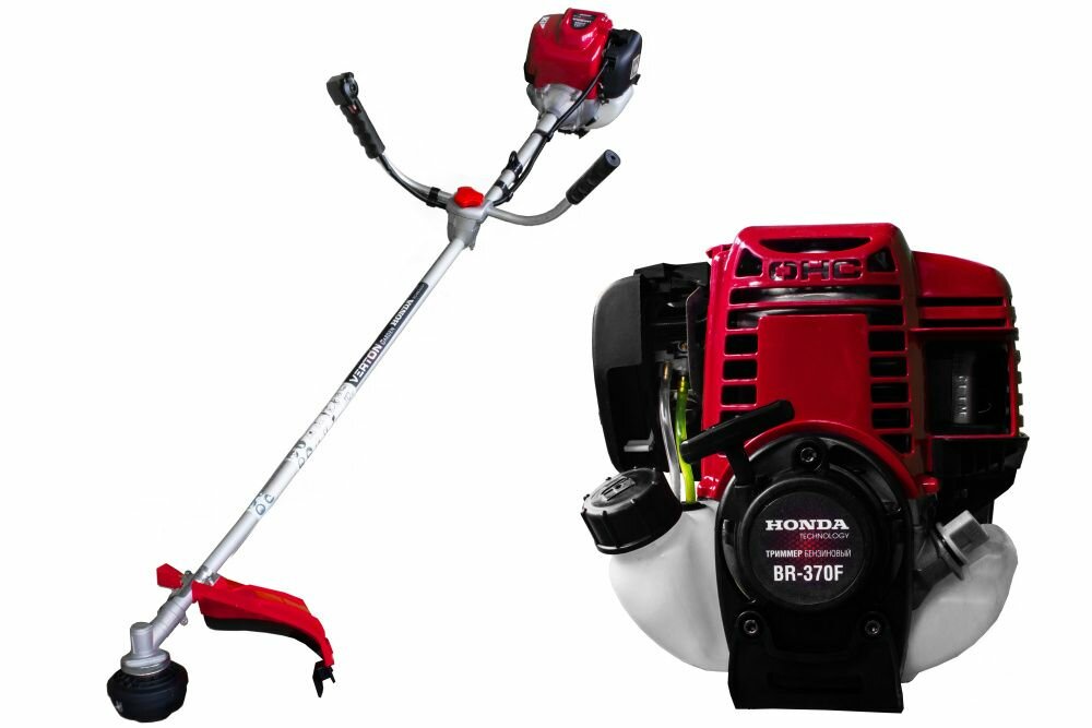 Триммер бенз. VERTON garden BR-370F (V двигателя 37 см3, мощность 1.4 л. с./0.73 кВт, проффесиональный ранец, цельная штанга, диск 40т, катушка)
