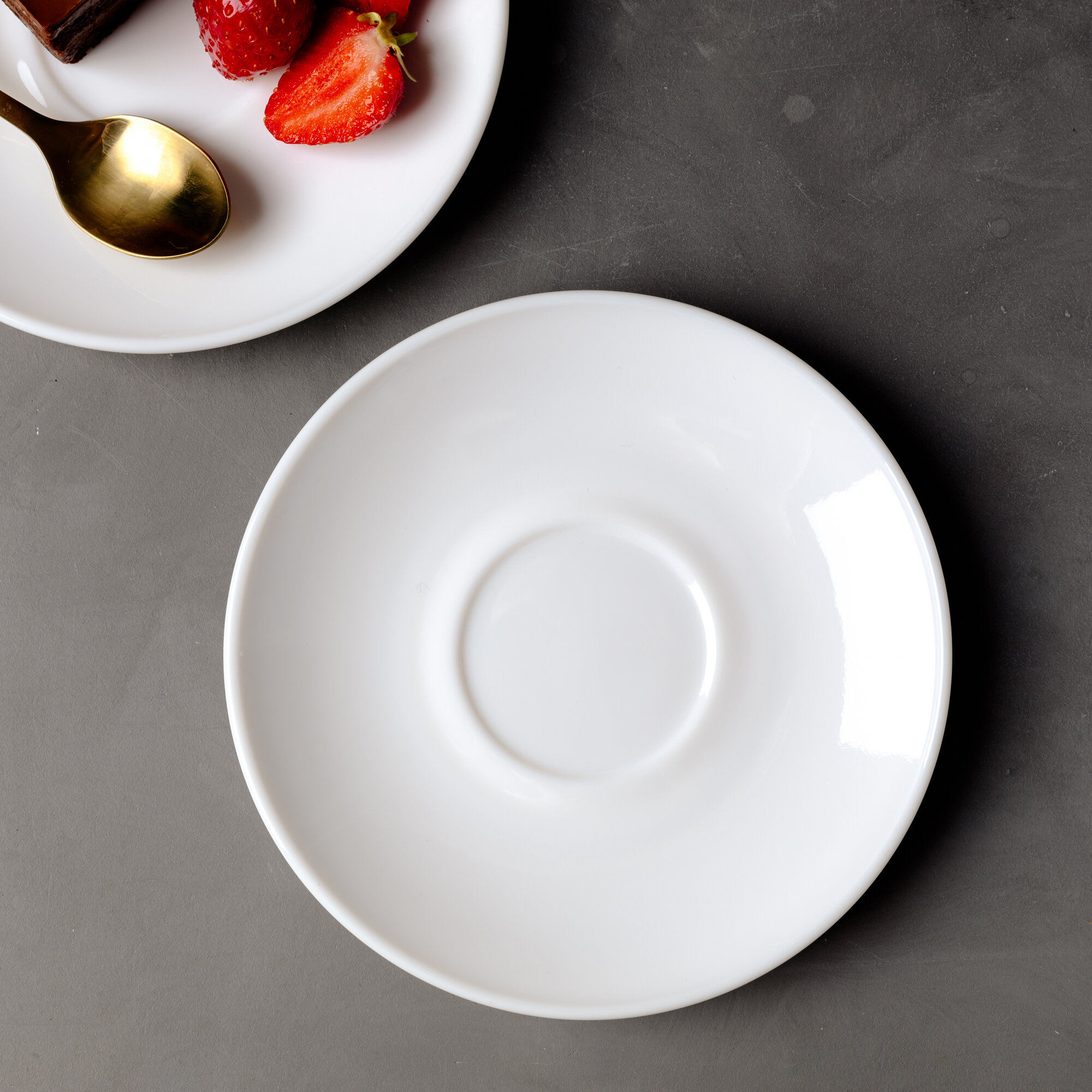 Набор белых блюдец из опалового стекла Arcoroc Restaurant, 15см, 6шт (Luminarc)