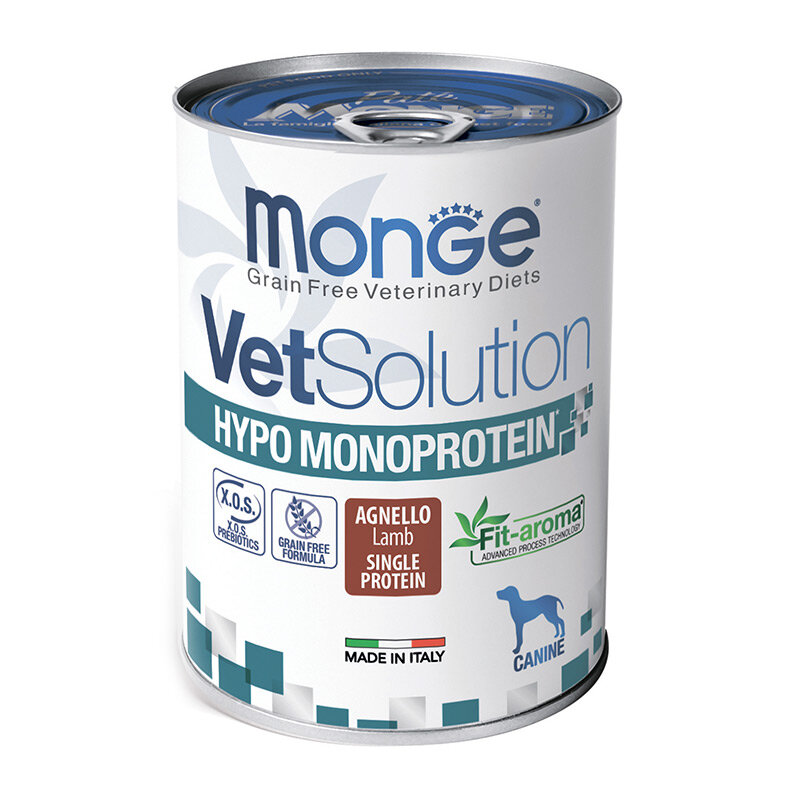 Monge VetSolution Monoprotein HYPPO Консервы для собак при пищевой непереносимости с Ягнёнком 12шт.×400гр.