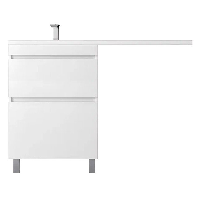 Тумба с раковиной Style Line Даллас Леон 120 белая левая