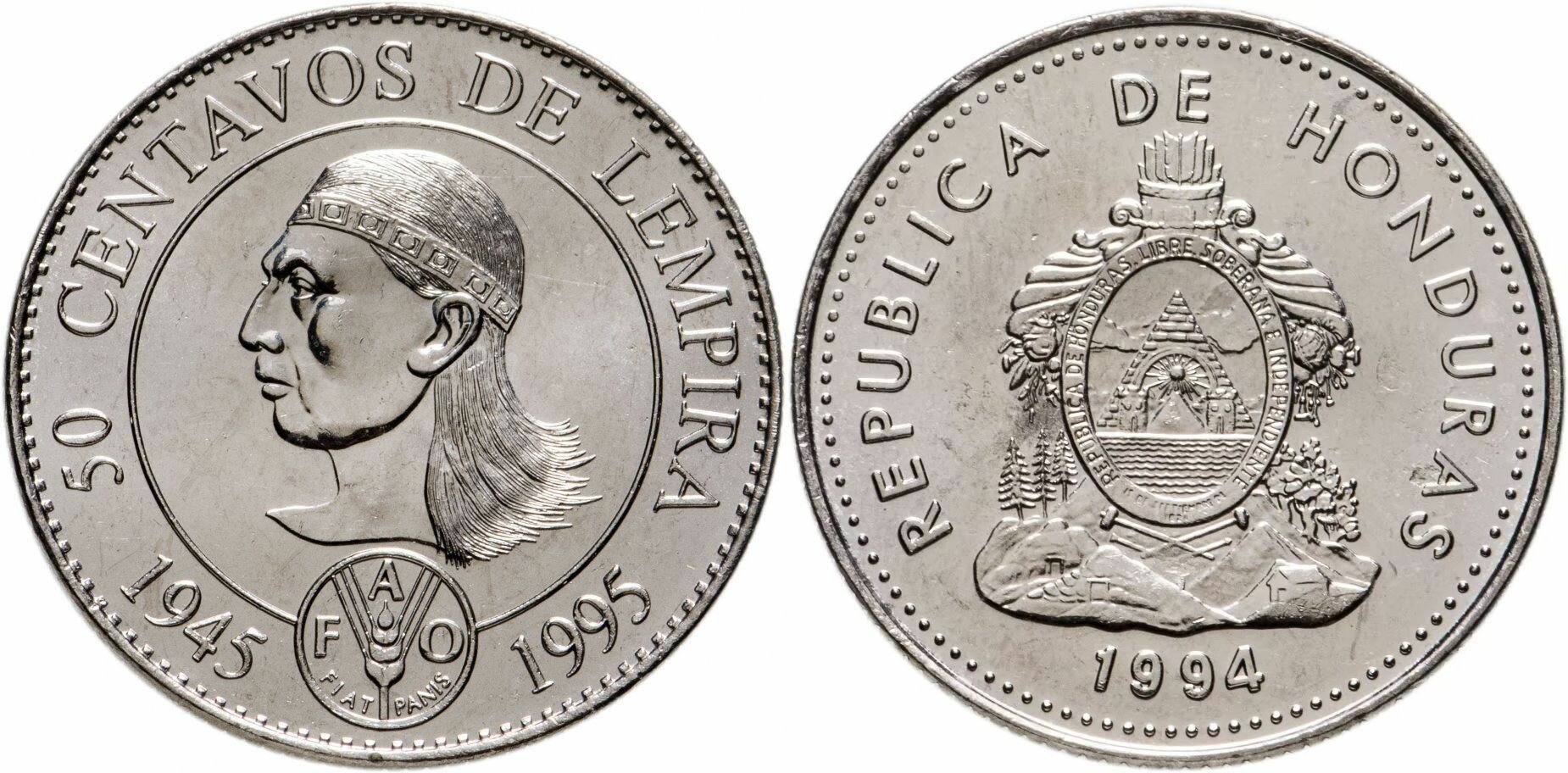 Гондурас 50 сентаво, 1994 50 лет ФАО UNC