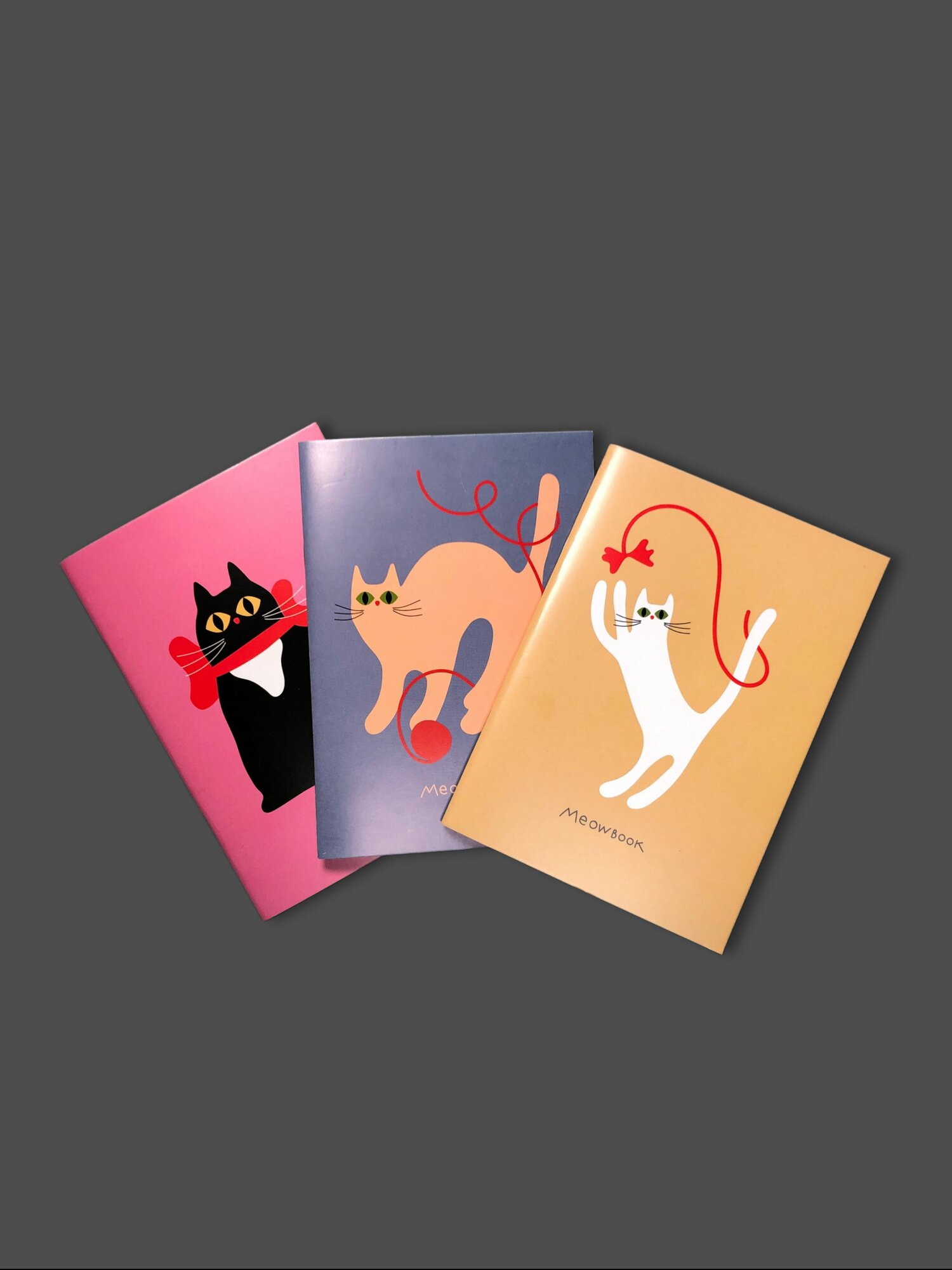 Блокноты А6 "Мяубук" набор, 3 шт