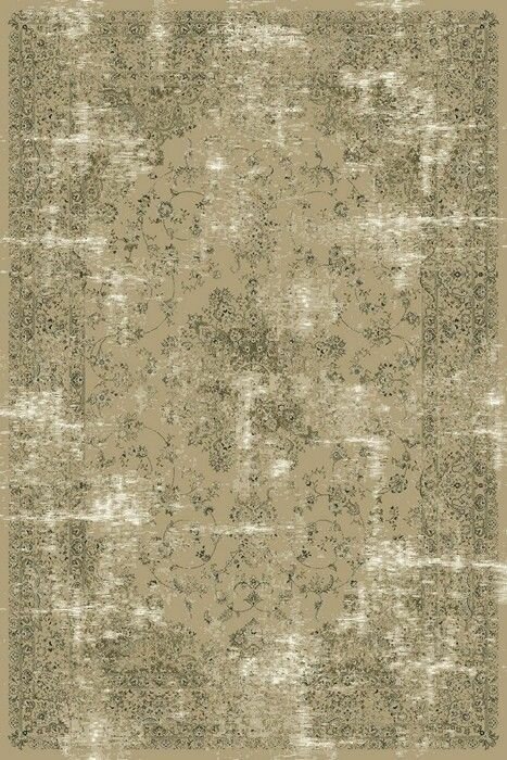 Ковер бельгийский на пол в гостиную в спальню 95х140 см бежевый винтажный лофт ворс 6 мм 394701 ковренок