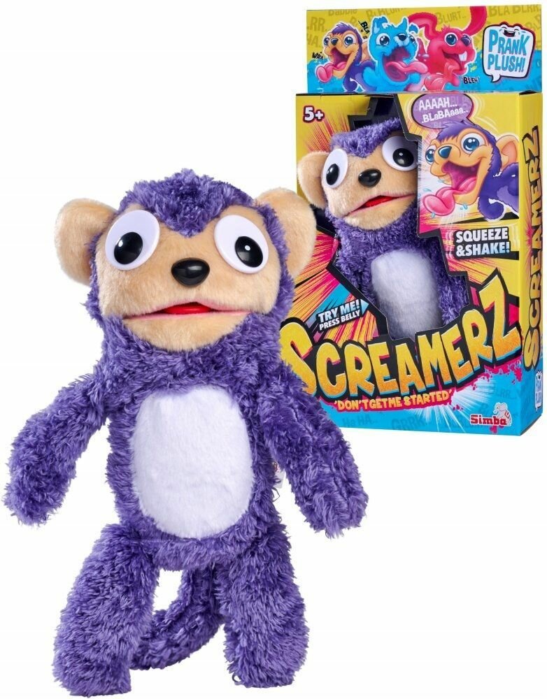 Интерактивная игрушка Simba ScreamerZ - Плюшевый талисман Обезьяна со звуком 30 см - 5953333