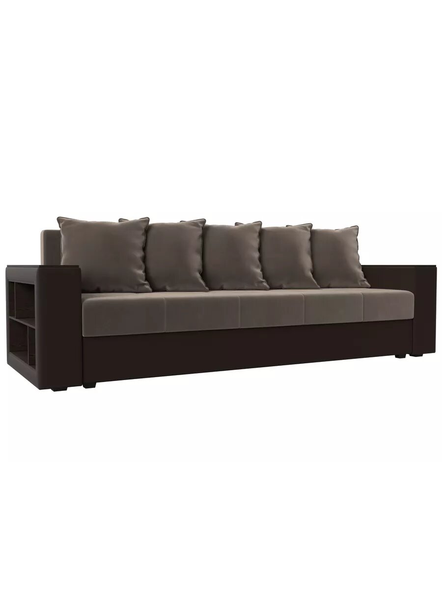 Диван прямой Дубай Лайт полки слева