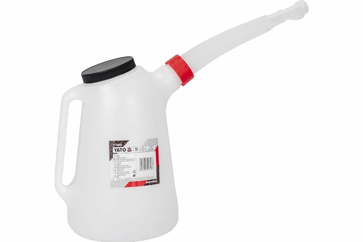 Лейка пластиковая с крышкой 5 л для СТО YATO YT-06985