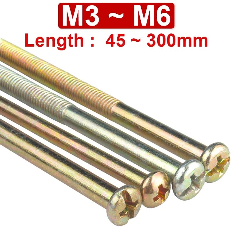 Оцинкованные винты M3M4M5M6 с крестообразной головкой 35~300 мм M5 (2Pcs), 60mm