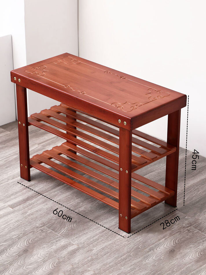 Деревянная обувная полка 3/4/5 уровней, прихожая, вместительный шкаф для обуви, пылезащитный, влагостойкий и прочный