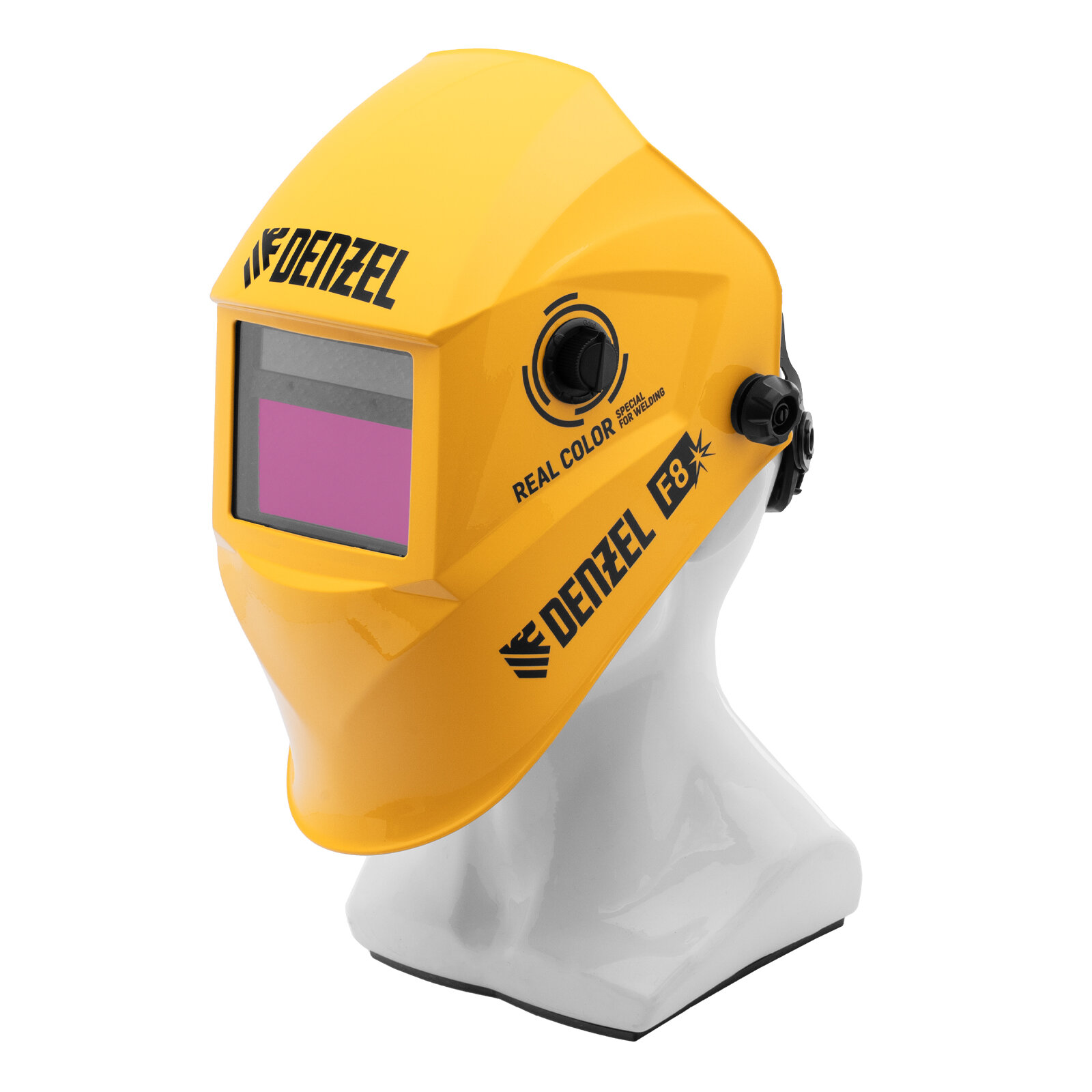 Щиток защитный лицевой (маска сварщика) F8, см. окно 100х50, Real Color, DIN4/5-8/9-13// Denzel 89717