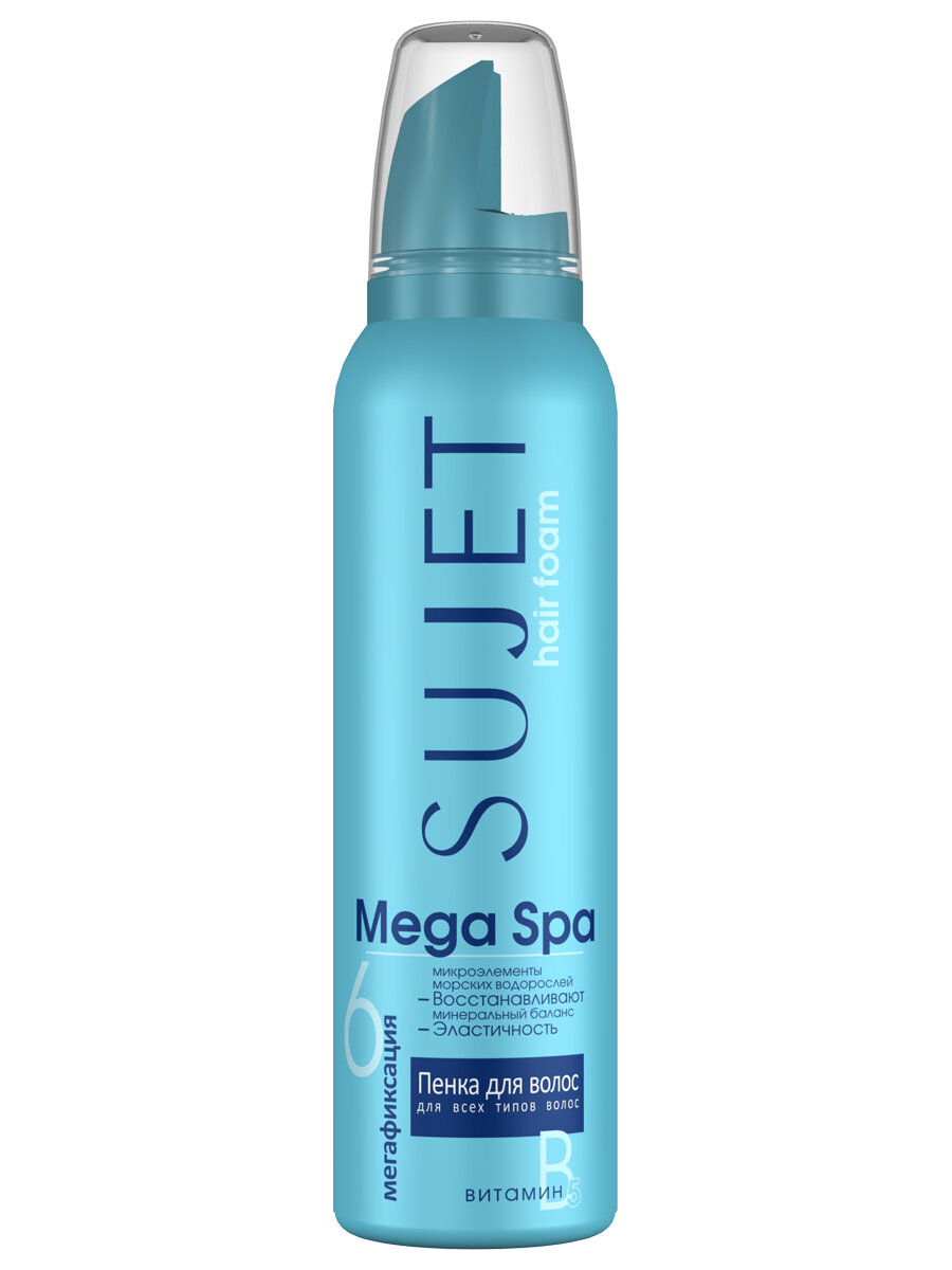 Пенка для укладки волос SUJET Flexible, мегафиксация волос 160мл