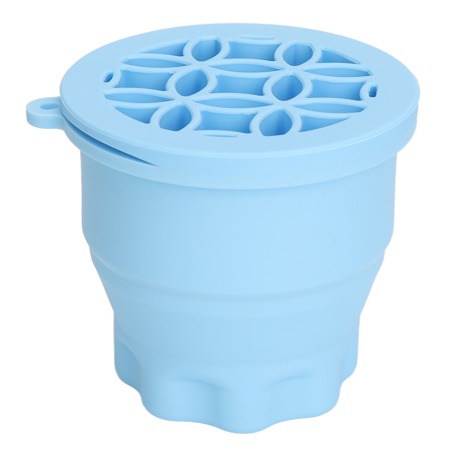 2 в 1 коврик для чистки кистей для макияжа с подставкой для сушки кистей, складная миска для экономии места, синий