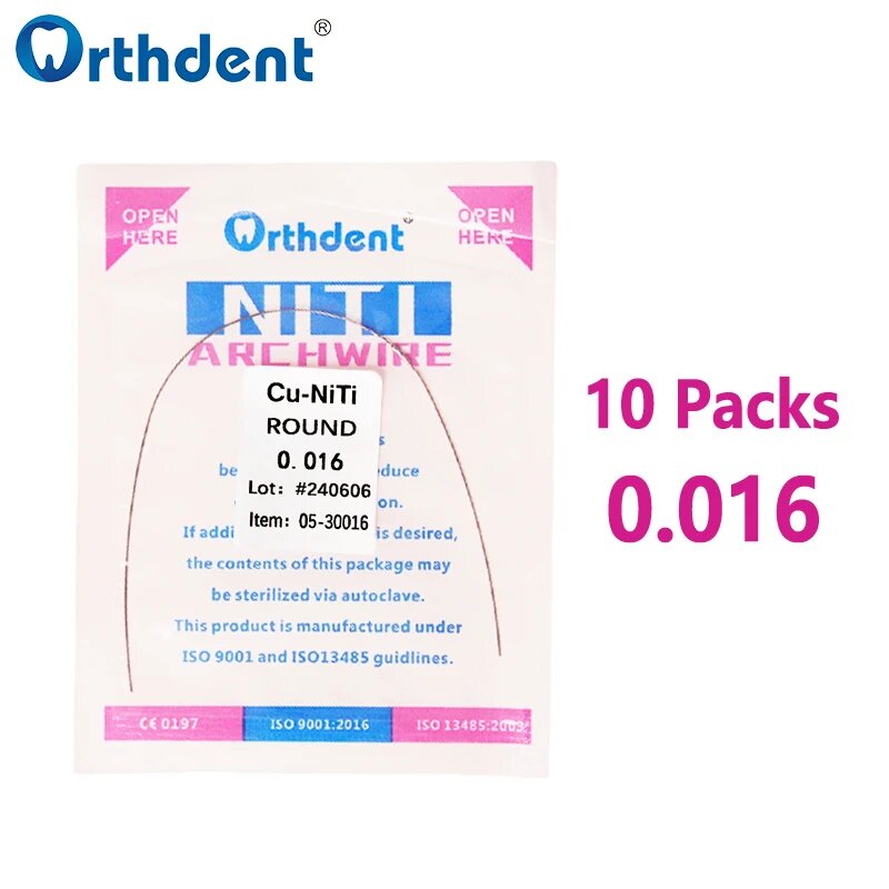 Orthdent Cu-NiTi Archwire 0.016, 10 упаковок