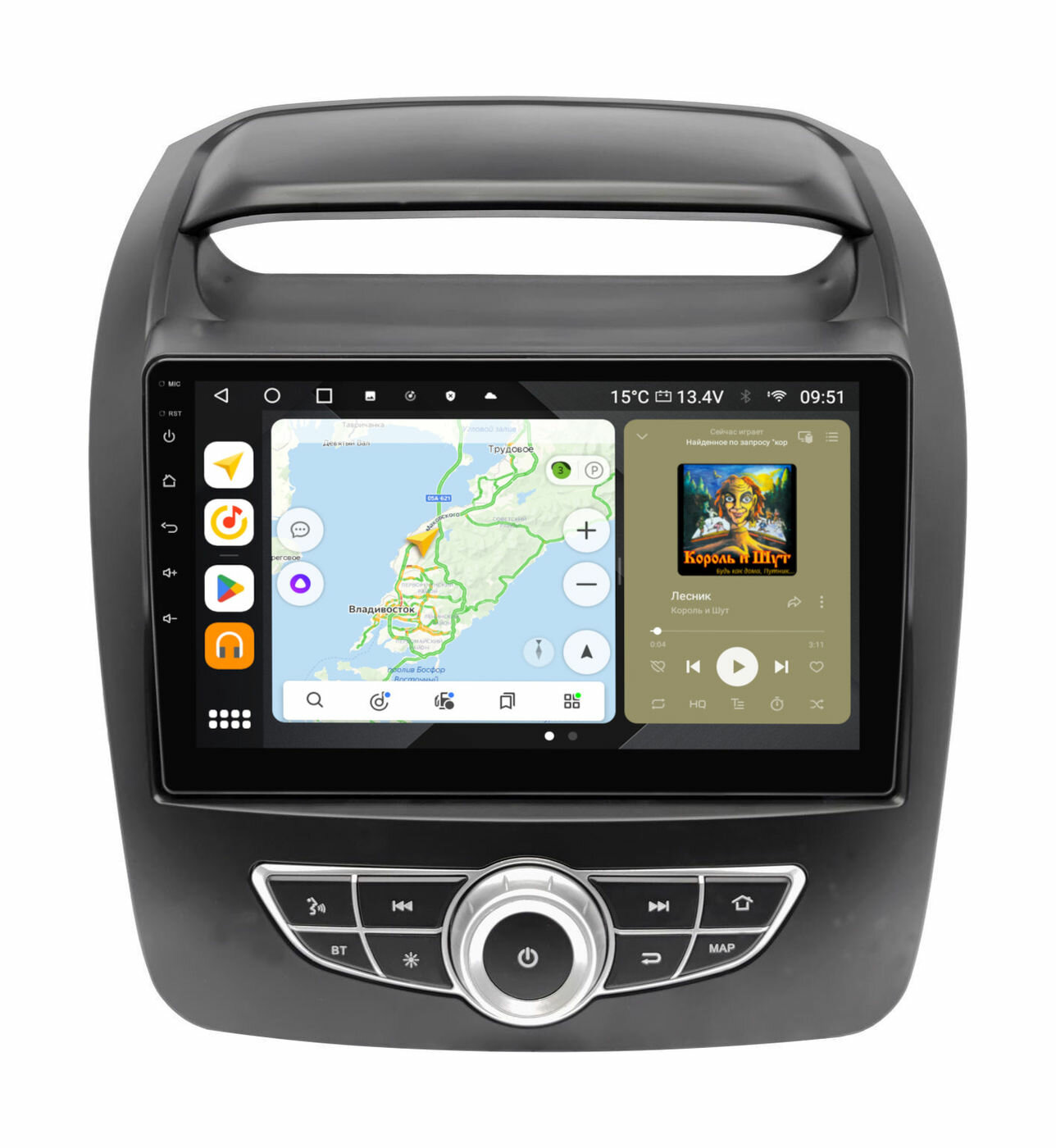 Магнитола Kia Sorento 2013 - 2019 / 9 дюймов, 4/64GB, 8 ядер, DSP, 4G, Android 10 / Wide Media