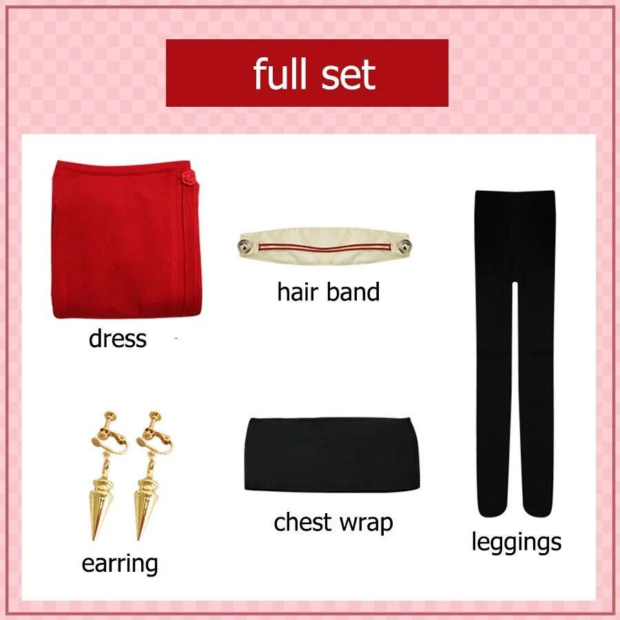 Женский косплей костюм Йор Форджер из аниме SPY X FAMILY Красный, L, dress