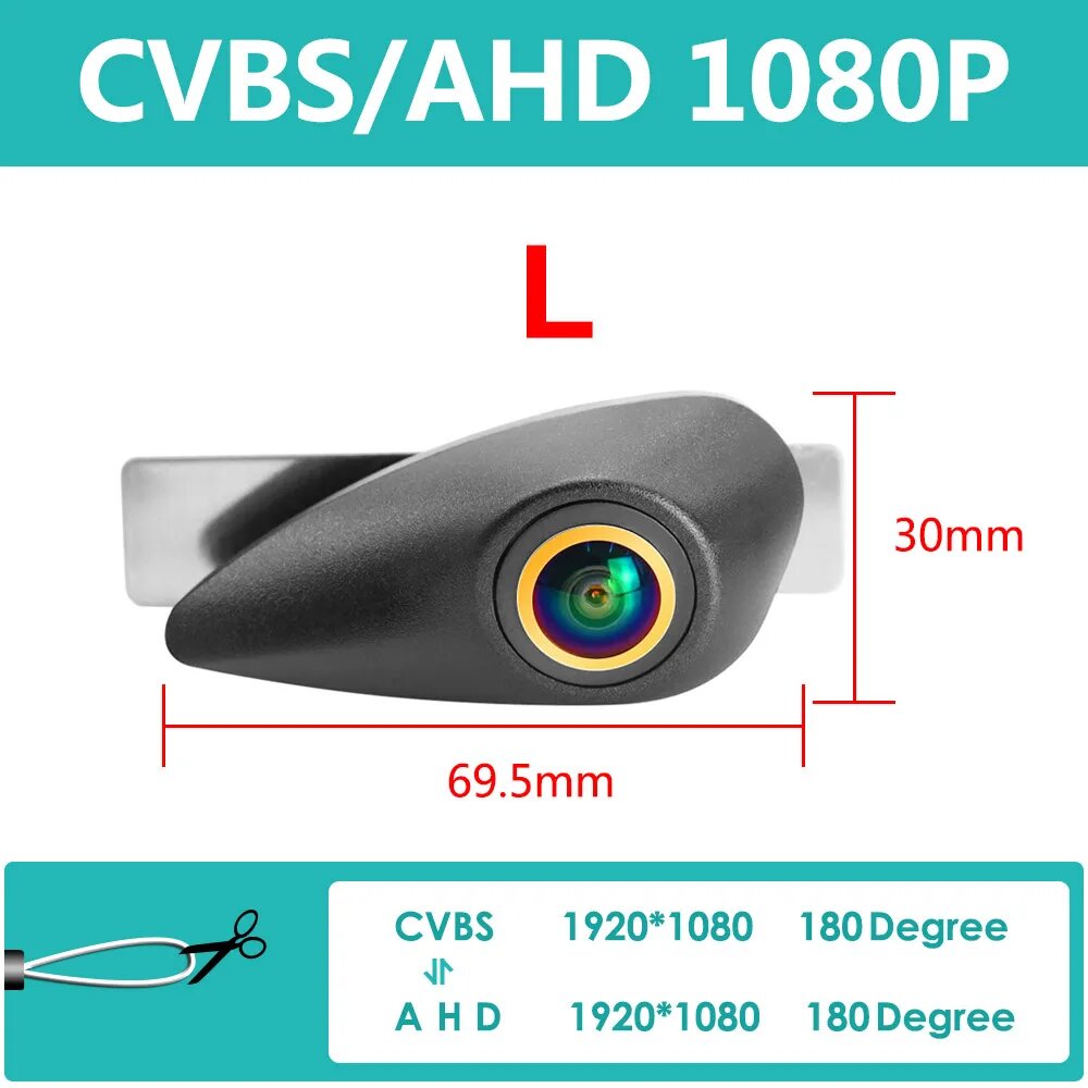 Камера заднего вида 1080P CVBS/AHD L