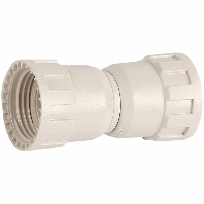 Соединитель "накидная гайка - накидная гайка", ЗУБР ШиреФит 16 мм