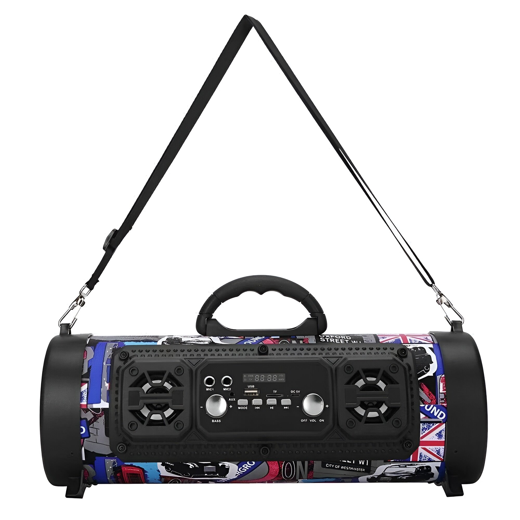 Портативная колонка Xu Le Ting M17, с Bluetooth, 3600 мА, (черно-красная)