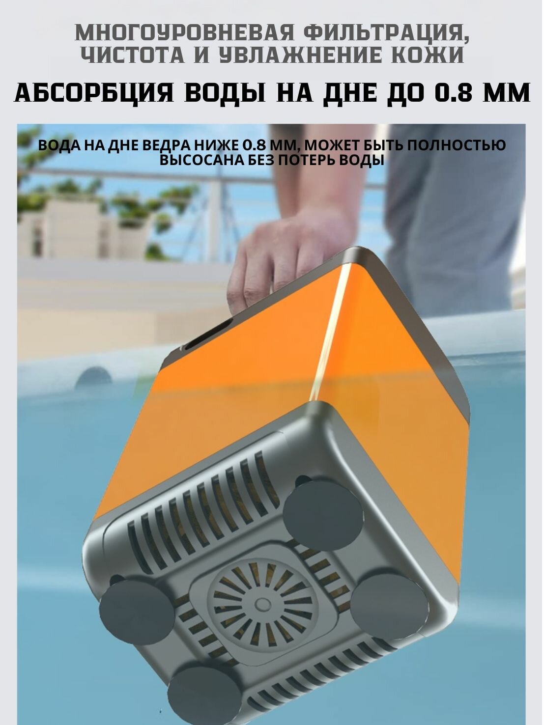 Туристический портативный душ с насосом и аккумулятором для путешествий и дачного отдыха，6000 мАч