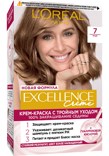 Краска для волос L’Oreal Paris Excellance, стойкая, с маслом камелии, русый, без формалина