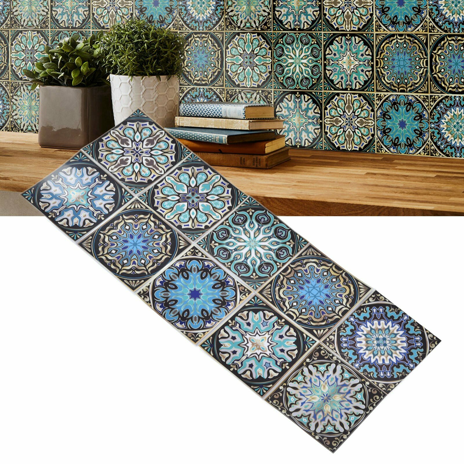 30 шт. наклейки на стену дурман, пилинг и паста, 10 см x 10 см/3,9 x 3,9 дюйма, водонепроницаемые для лестницы для кухни, ванной комнаты