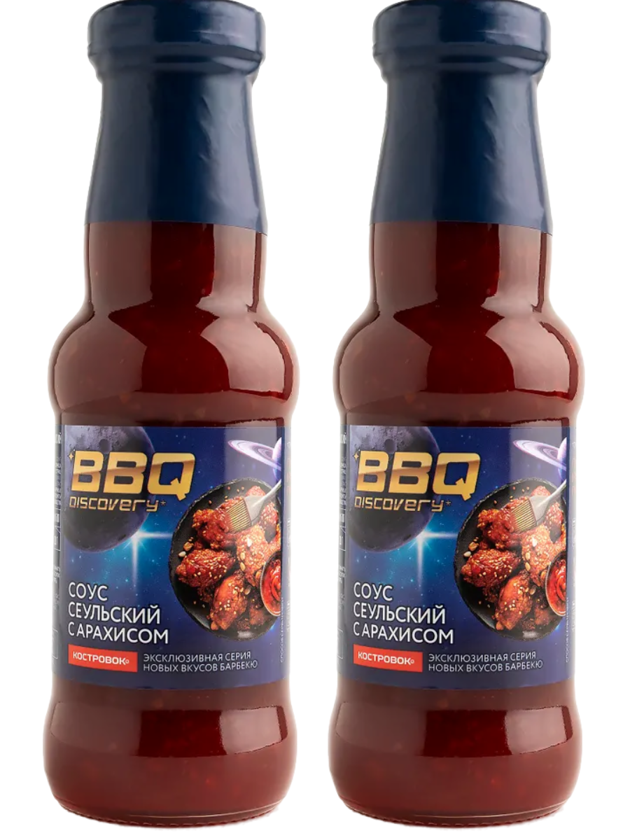 Соус BBQ Сеульский с арахисом , Костровок, 2шт по 320 г