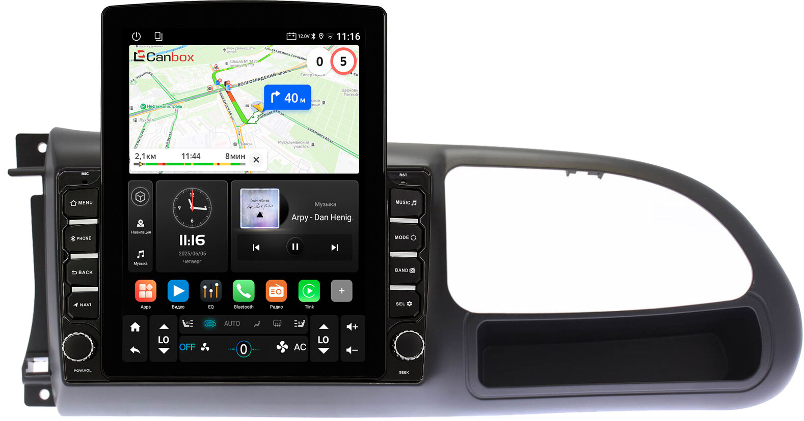 Штатная магнитола Ford Transit 1995-2005 Canbox GT095-9283 на Android 10 (QLed, 2/32, DSP, CarPlay)