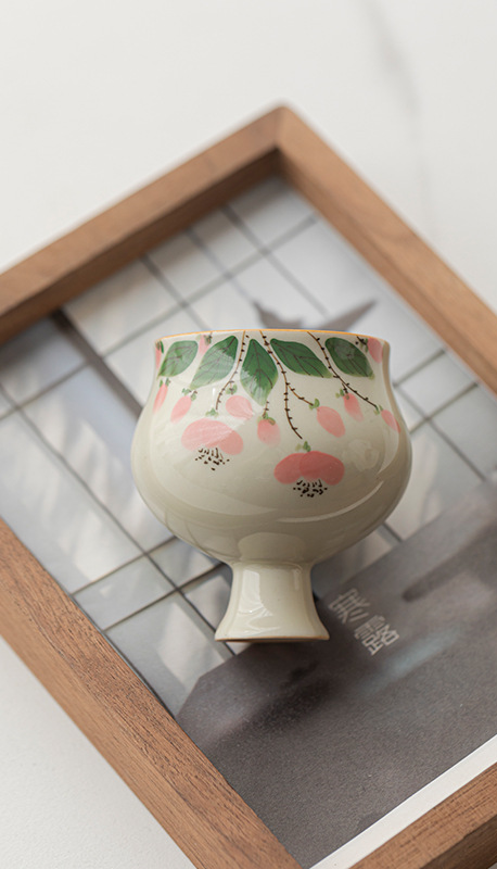 Хрустальная голубая чайная чашка со льдом, одиночная чашка, керамическая чашка для чаепития, чашка для чая Кунг-фу