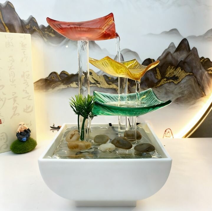 Креативные стеклянные водные украшения, фонтан для украшения дома