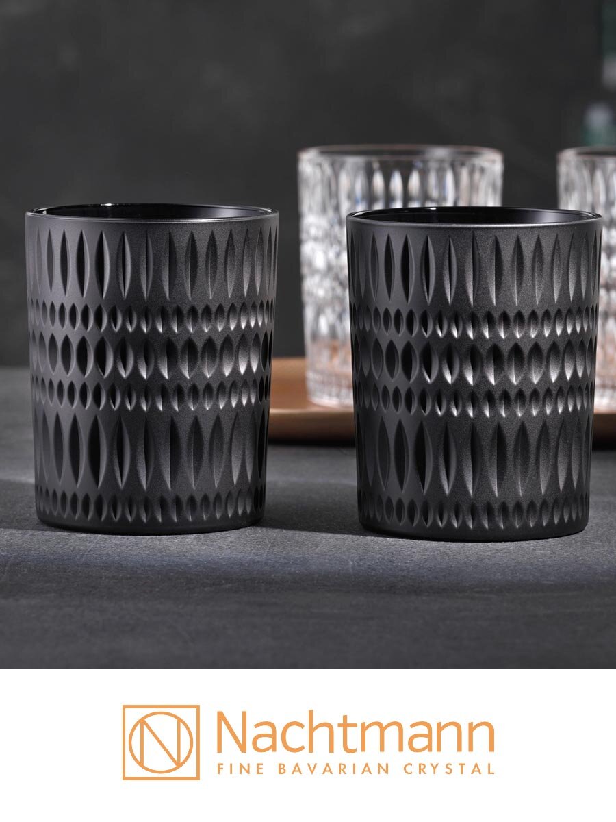 Набор стаканов низких Nachtmann ETHNO 2шт, 304 мл, черный матовый