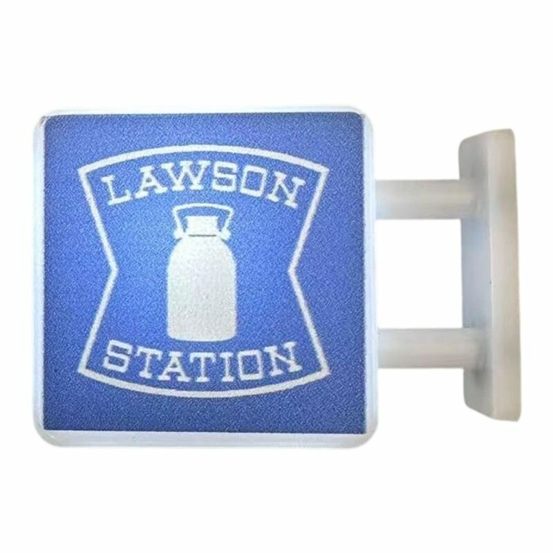 (1 шт.) Магнитная неоновая вывеска на холодильник Lawson, батарейная